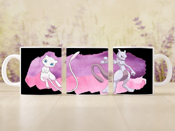 Pokemon Mew and Mewtwo Sublimation Mug Wrap - Etsy