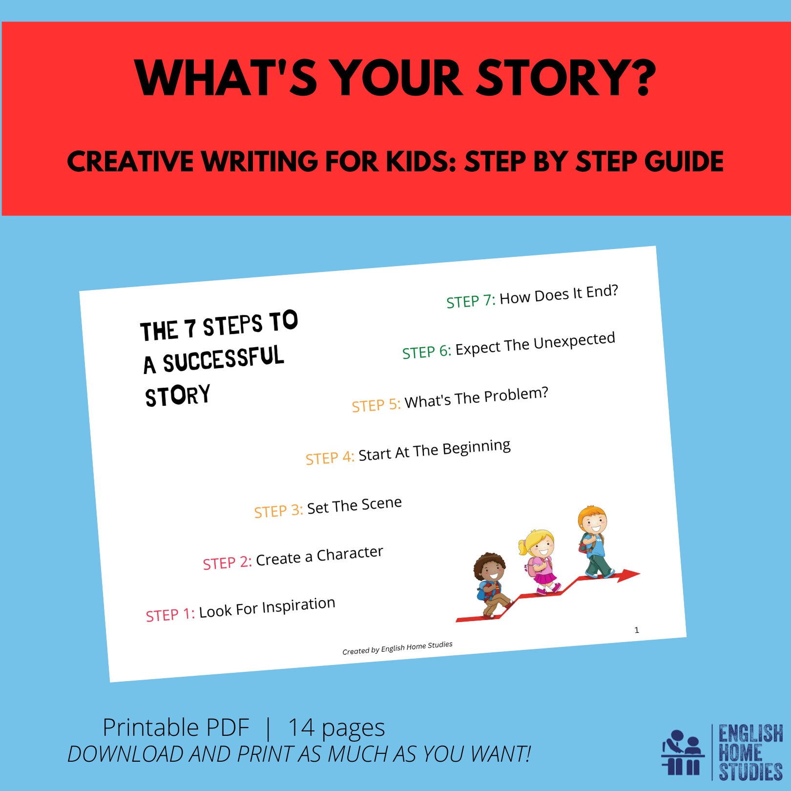 What's Your Story Creative Writing for Kids: Step by Step Guide A4 ...