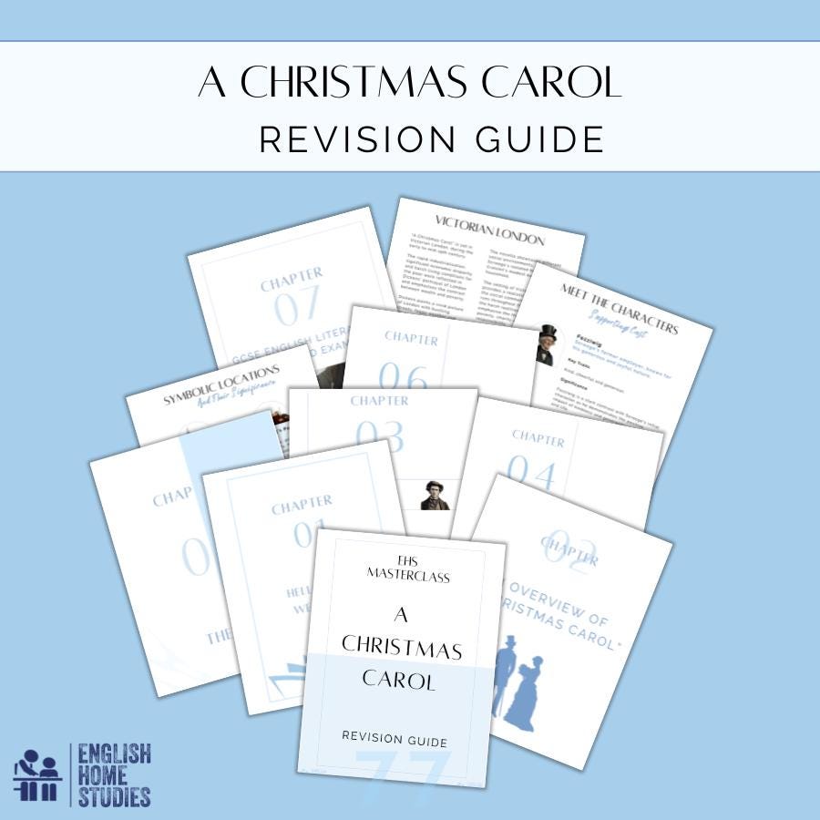 A Christmas Carol - Printable Revision Guide for GCSE English ...