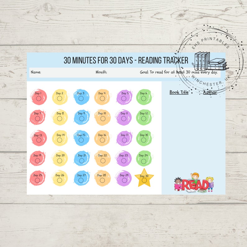 Printable Kids Rainbow Reading Tracker / Book Log - Etsy