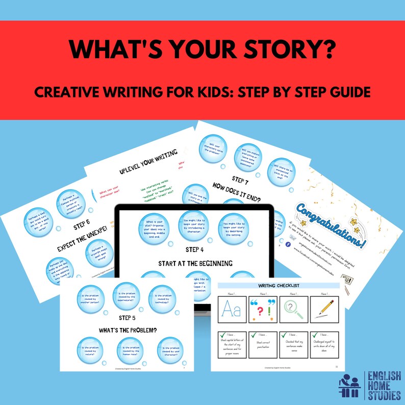 What's Your Story Creative Writing for Kids: Step by Step Guide A4 ...