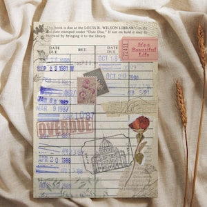 LIBRARY CARD Kindle Insert for Clear Case -PRINTABLE- Paperwhite Basic ...