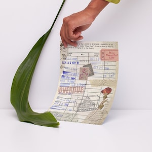 LIBRARY CARD Kindle Insert for Clear Case -PRINTABLE- Paperwhite Basic ...