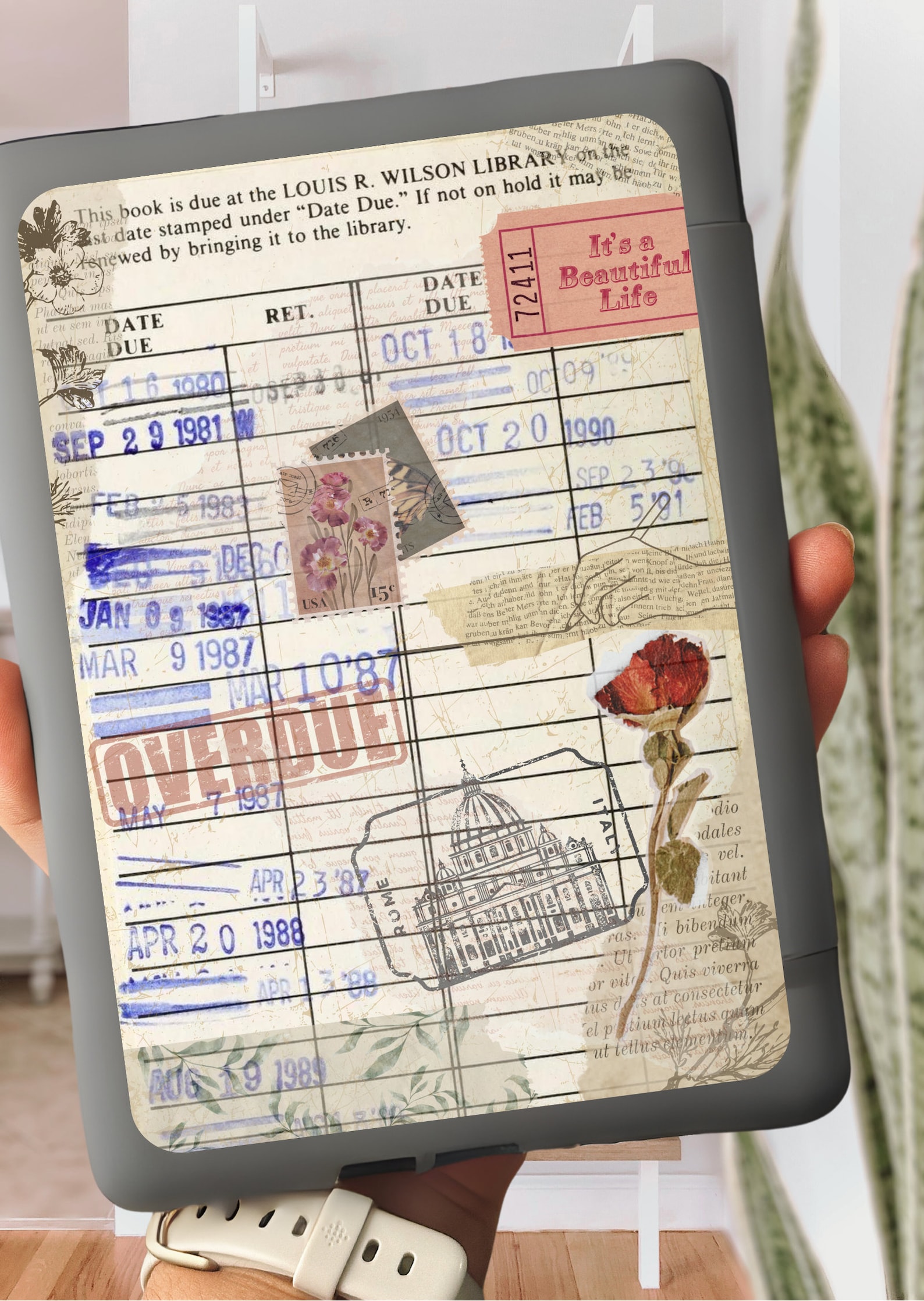 LIBRARY CARD Kindle Insert for Clear Case -PRINTABLE- Paperwhite Basic ...