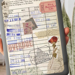 LIBRARY CARD Kindle Insert for Clear Case -PRINTABLE- Paperwhite Basic ...