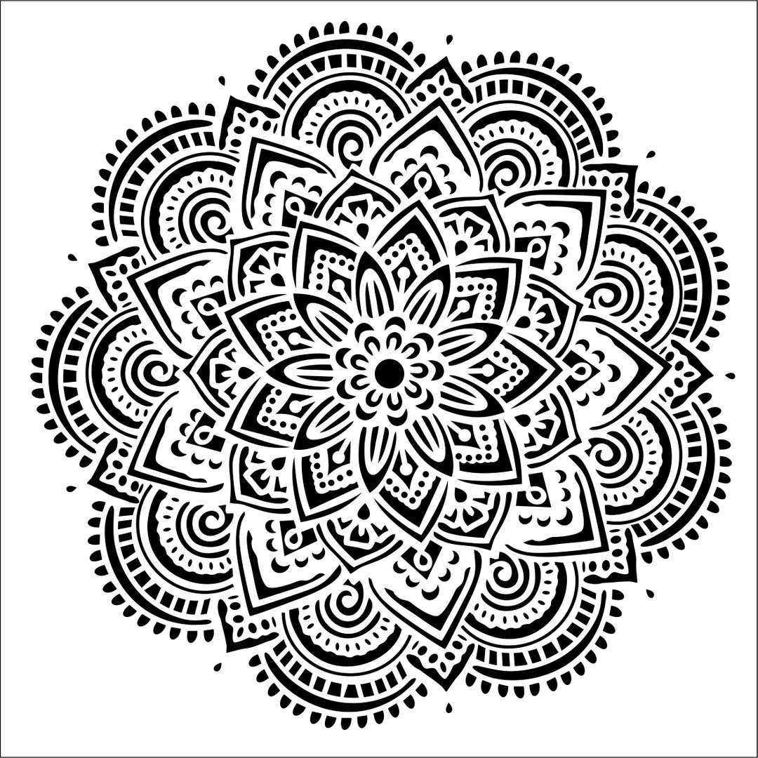 Painting Templates // Mandala // Dimensions: 50, 70, 100, 140 or 200 Cm ...