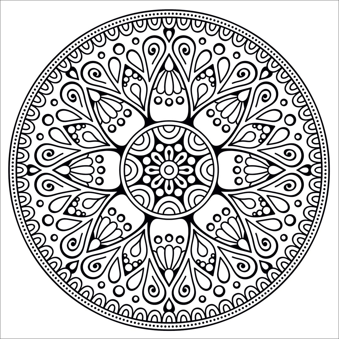 Painting Templates // Mandala // Diameter:50, 70, 100, 140 or 200cm ...