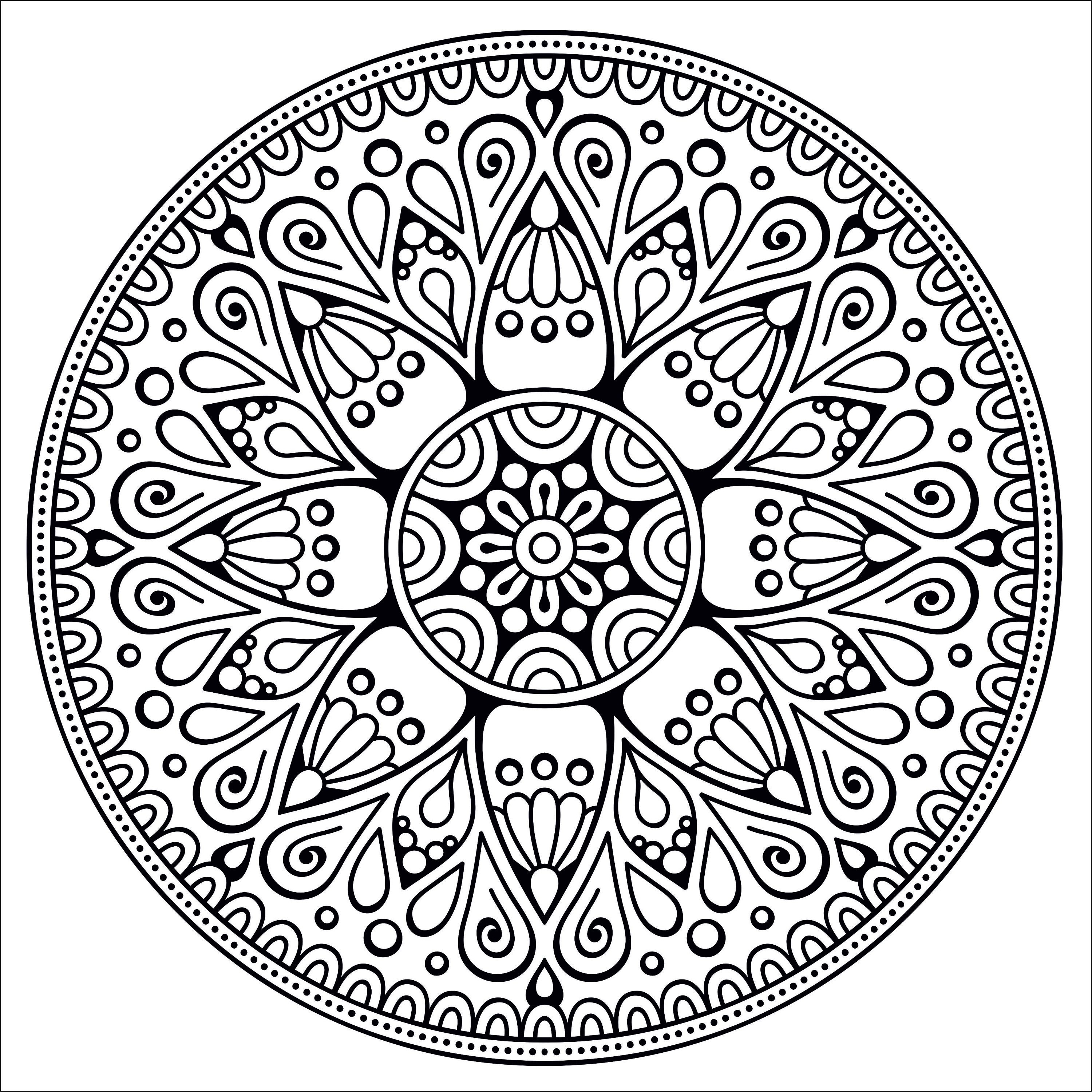 Painting Templates // Mandala // Diameter:50, 70, 100, 140 or 200cm ...