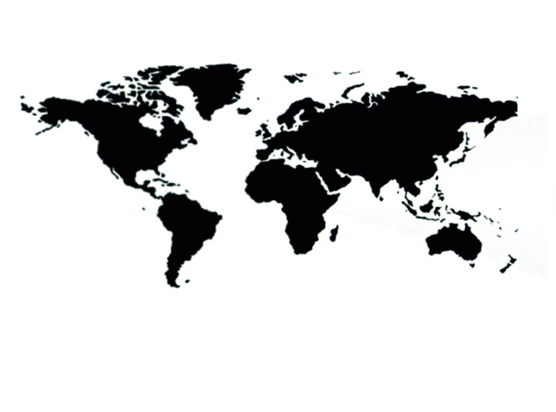 WORLD MAP Reusable Template Sizes A5 A4 A3 Globe Travelling Travel ...