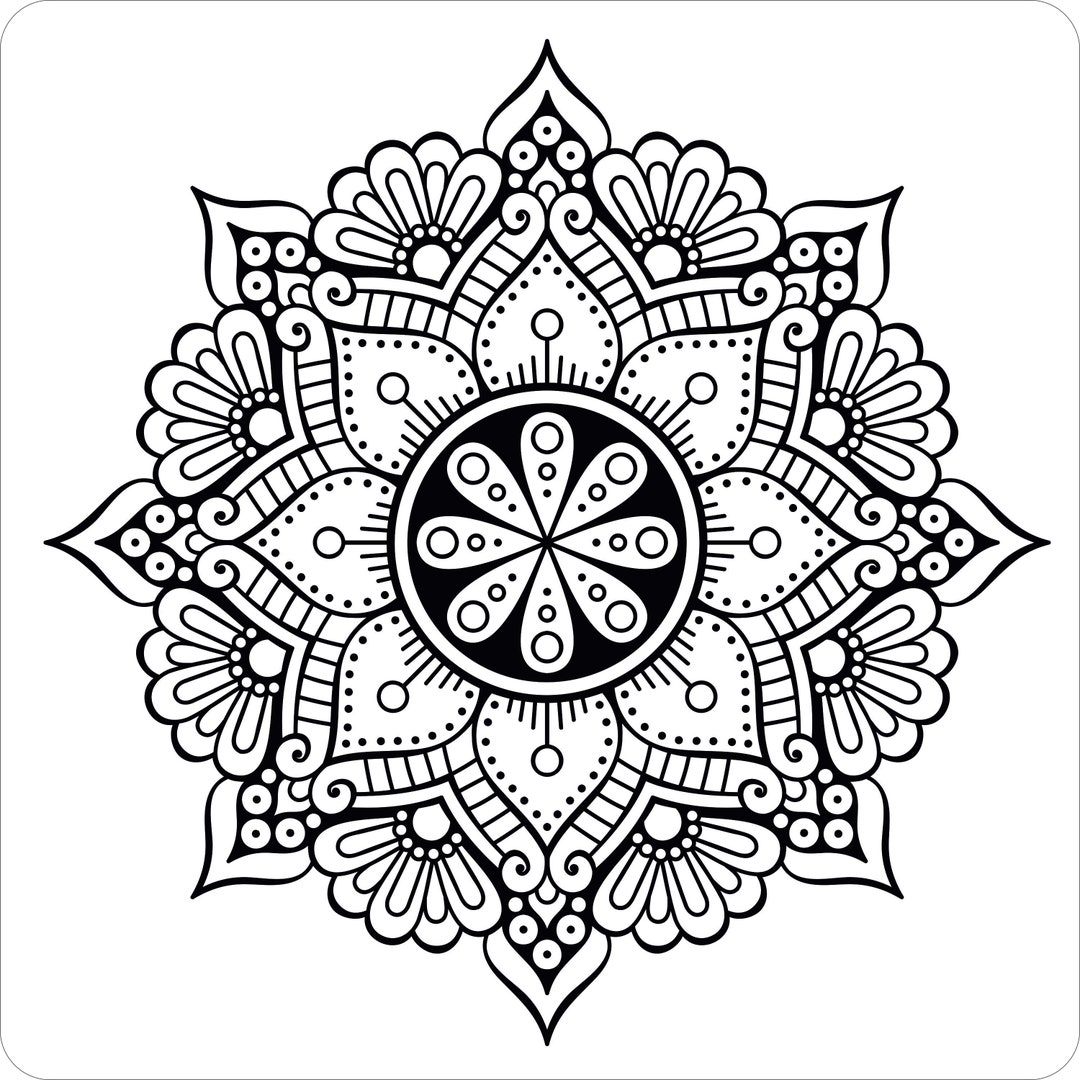 Painting Templates // Mandala// Dimensions :50, 70, 100, 140 or 200cm ...