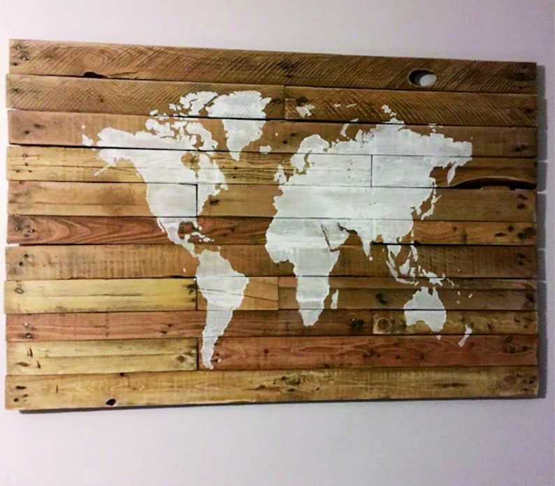 WORLD MAP Reusable Template Sizes A5 A4 A3 Globe Travelling Travel ...