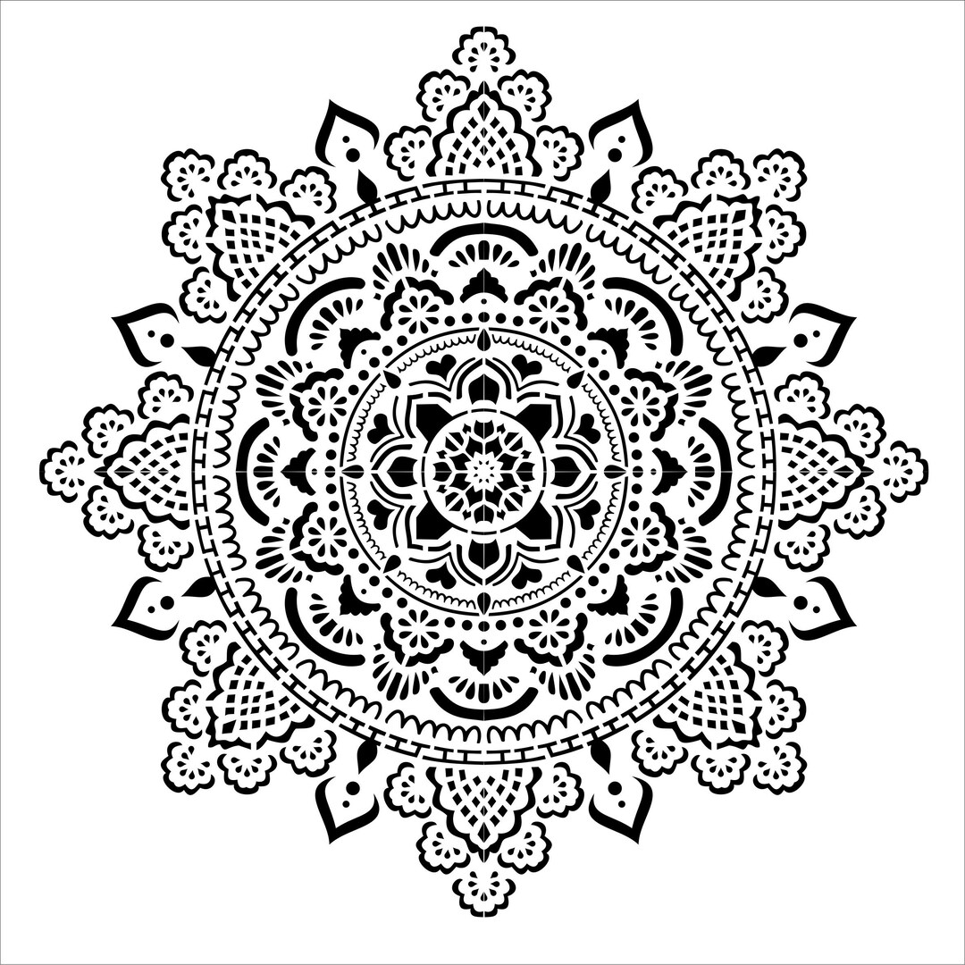 Painting Stencils // Mandala// Dimensions: 50 70 100 140 or - Etsy Painting Stencils // Mandala// Dimensions: 50 70 100 140 or - Etsy