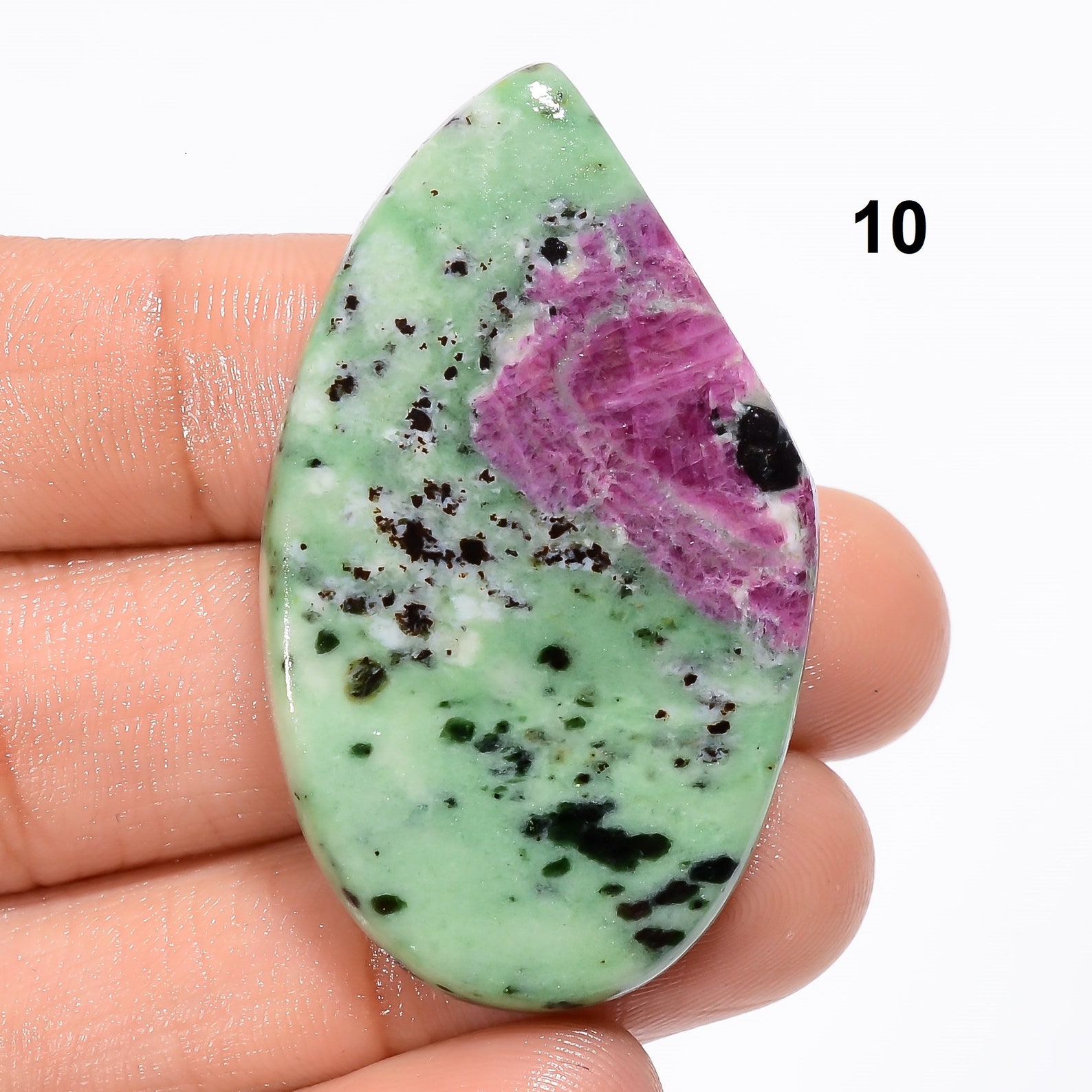 Natural Deep Colors Ruby Zoisite Pink Green Cabochon Anyolite Stone ...
