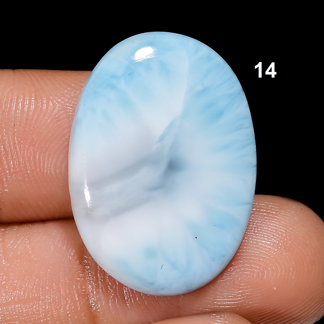 Blue Larimar Cabochon Dolphin Stone Blue Pectolite Loose Gemstone ...
