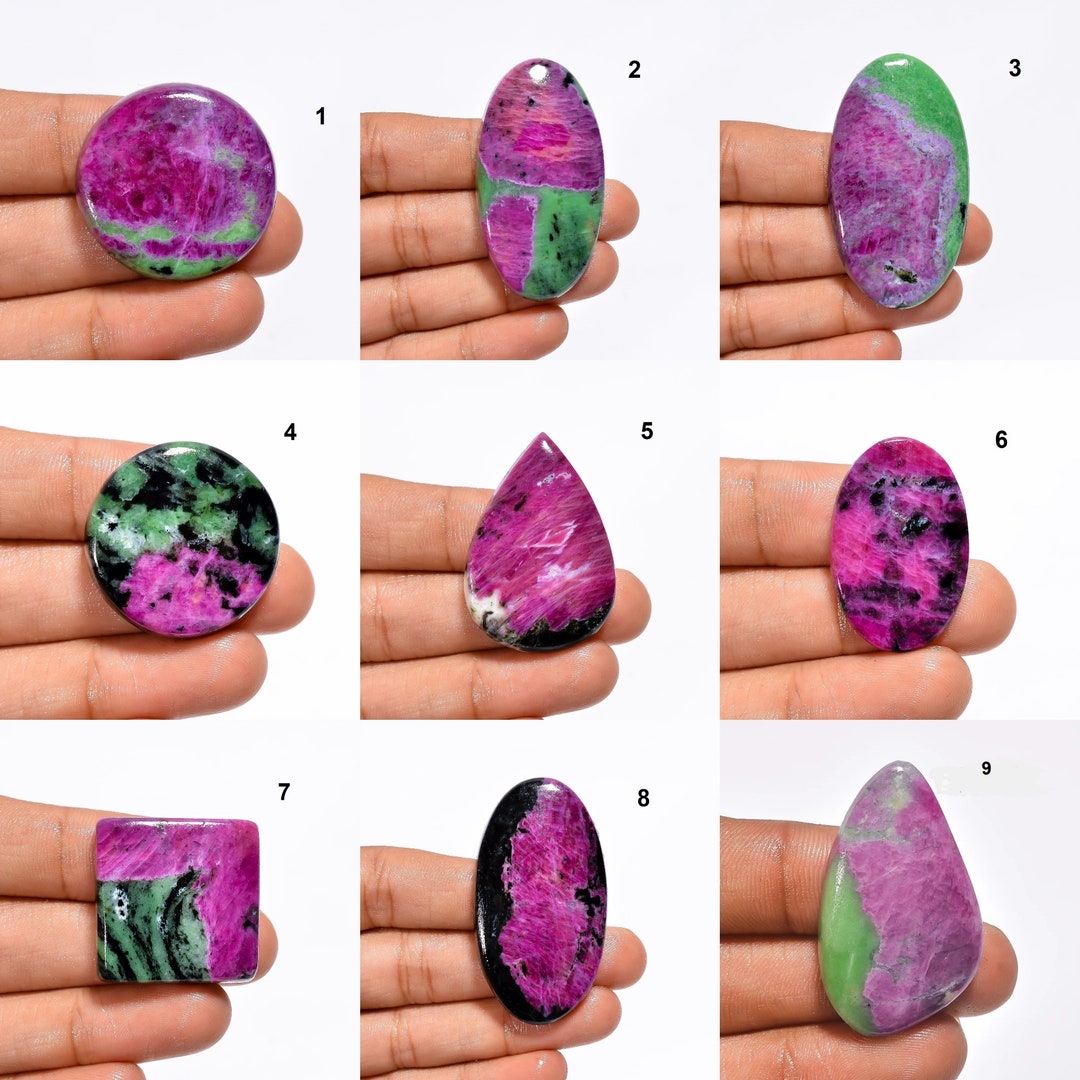 Grade High Genuine Ruby Zoisite Cabochon Natural Ruby in Zoisite ...