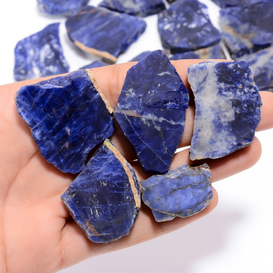 Raw Sodalite Slab Rough Sodalite Slice Sodalite Gemstone Wholesale Raw ...
