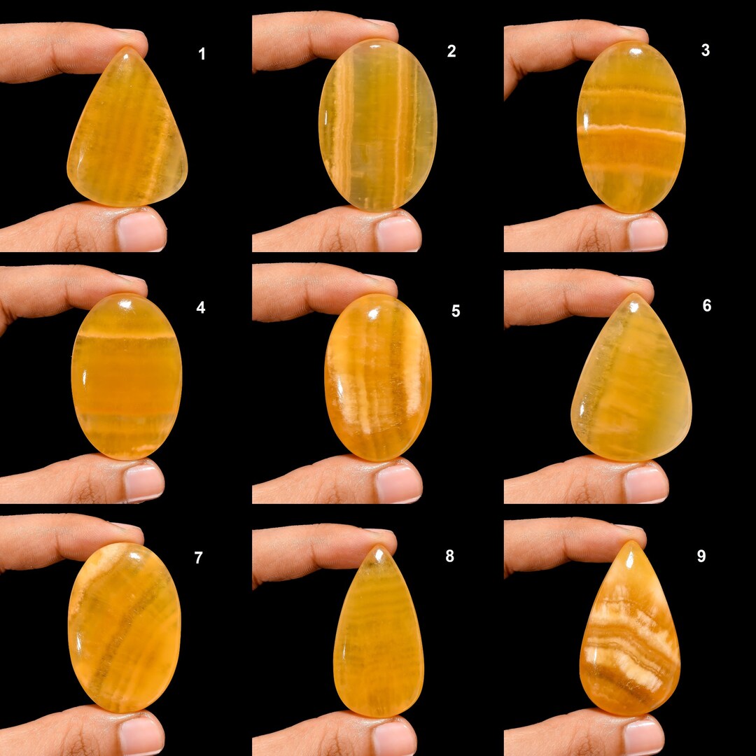 Orange Calcite Cabochon Natural Gemstone Banded Orange Calcite Stone as Picture - Etsy