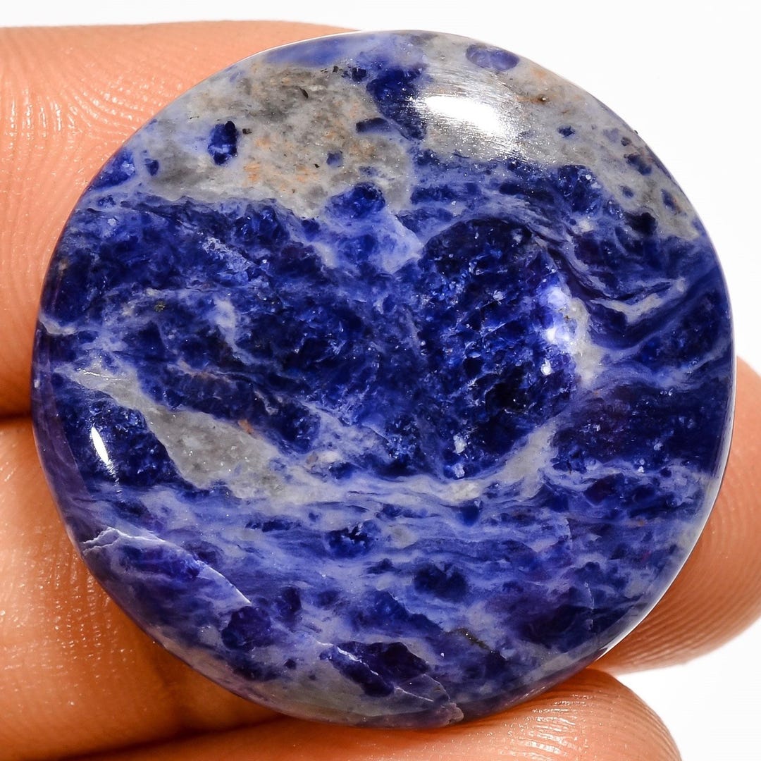 Natural Blue Sodalite Cabochon Loose Gemstone Wire Wrapping Stone ...