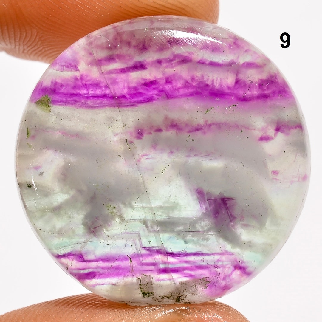 Fluorite Cabochon Oval Teardrop Round Loose Gemstone Flatback Hand ...