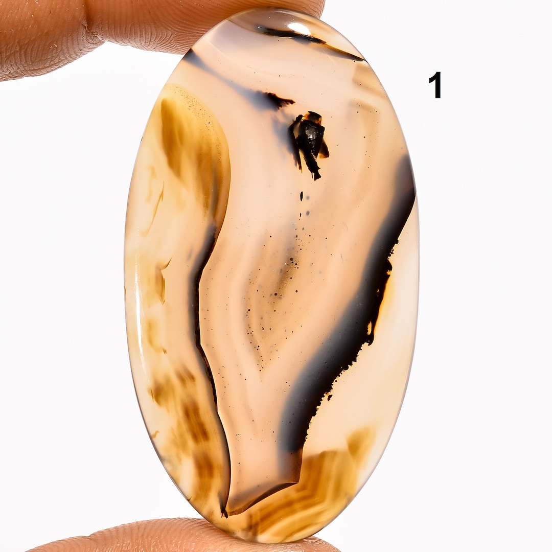 Natural Montana Agate Cabochon Loose Gemstone Flatback Hand Polish ...