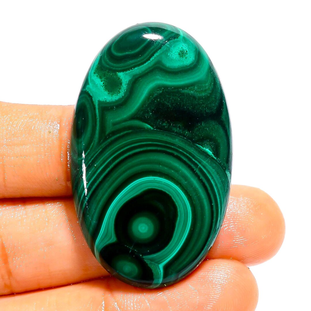 Natural Malachite Cabochon, Loose Gemstone Green Malachite Crystal ...