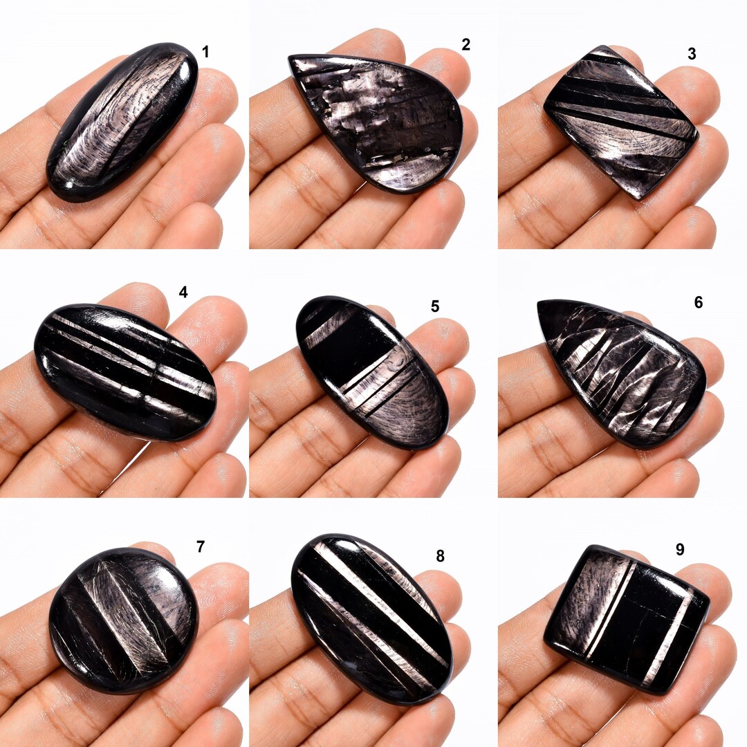 Natural Hypersthene Stones Smooth Polished Hypersthene Cabochon Flat ...