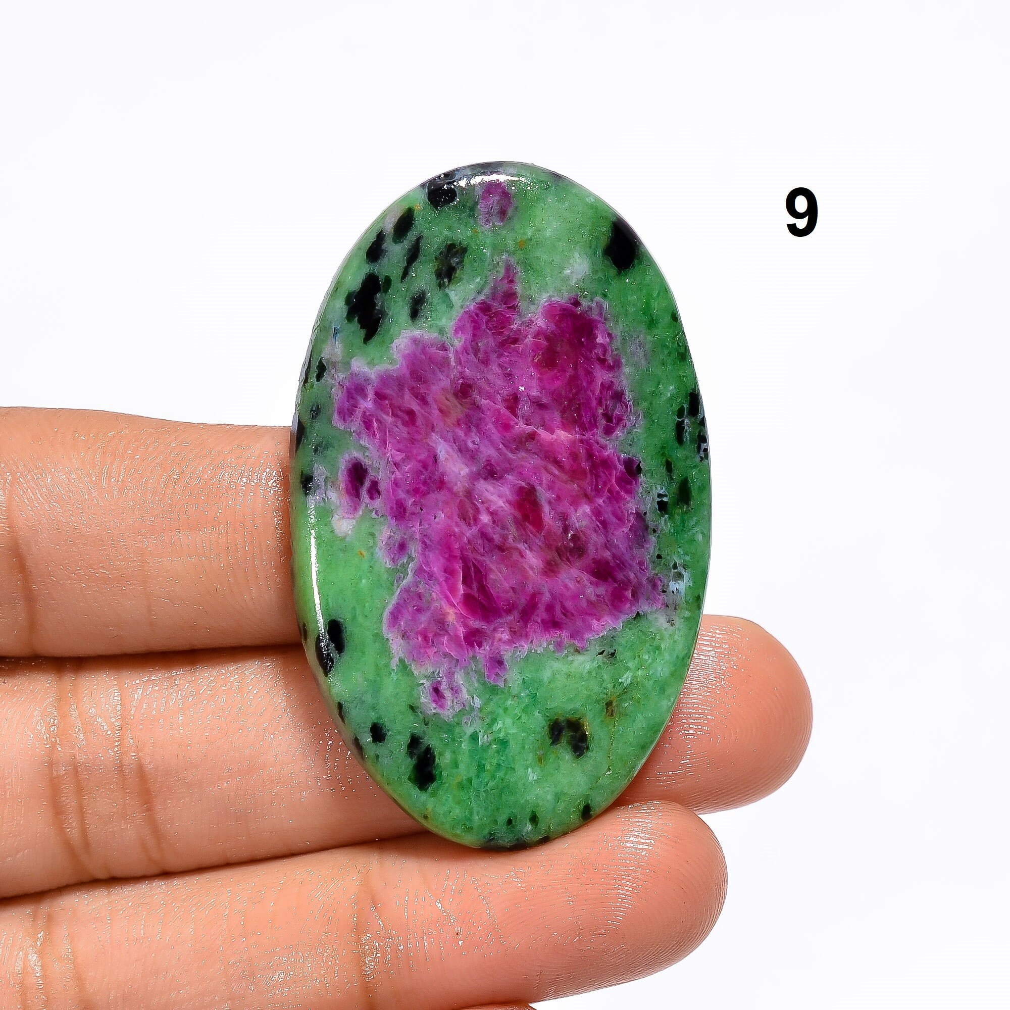 Natural Deep Colors Ruby Zoisite Pink Green Cabochon Anyolite Stone ...