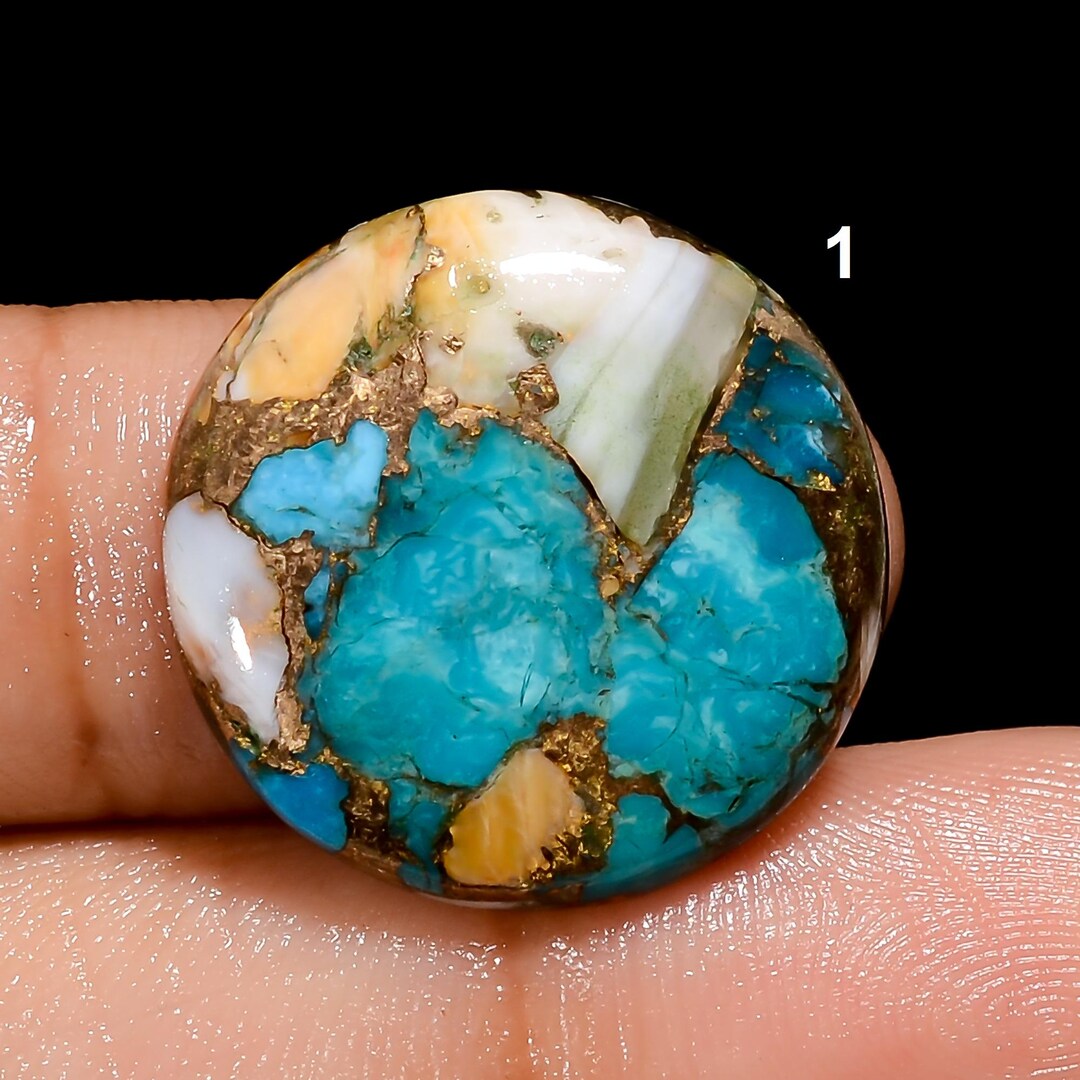Spiny Oyster Turquoise Cabochon, Copper Turquoise, Mojave Turquoise ...