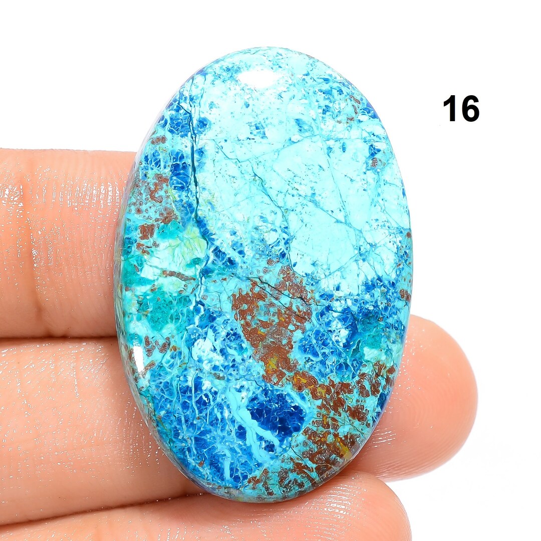 Shattuckite Stone Cabochon Natural Polished Shattuckite Gemstone Oval ...