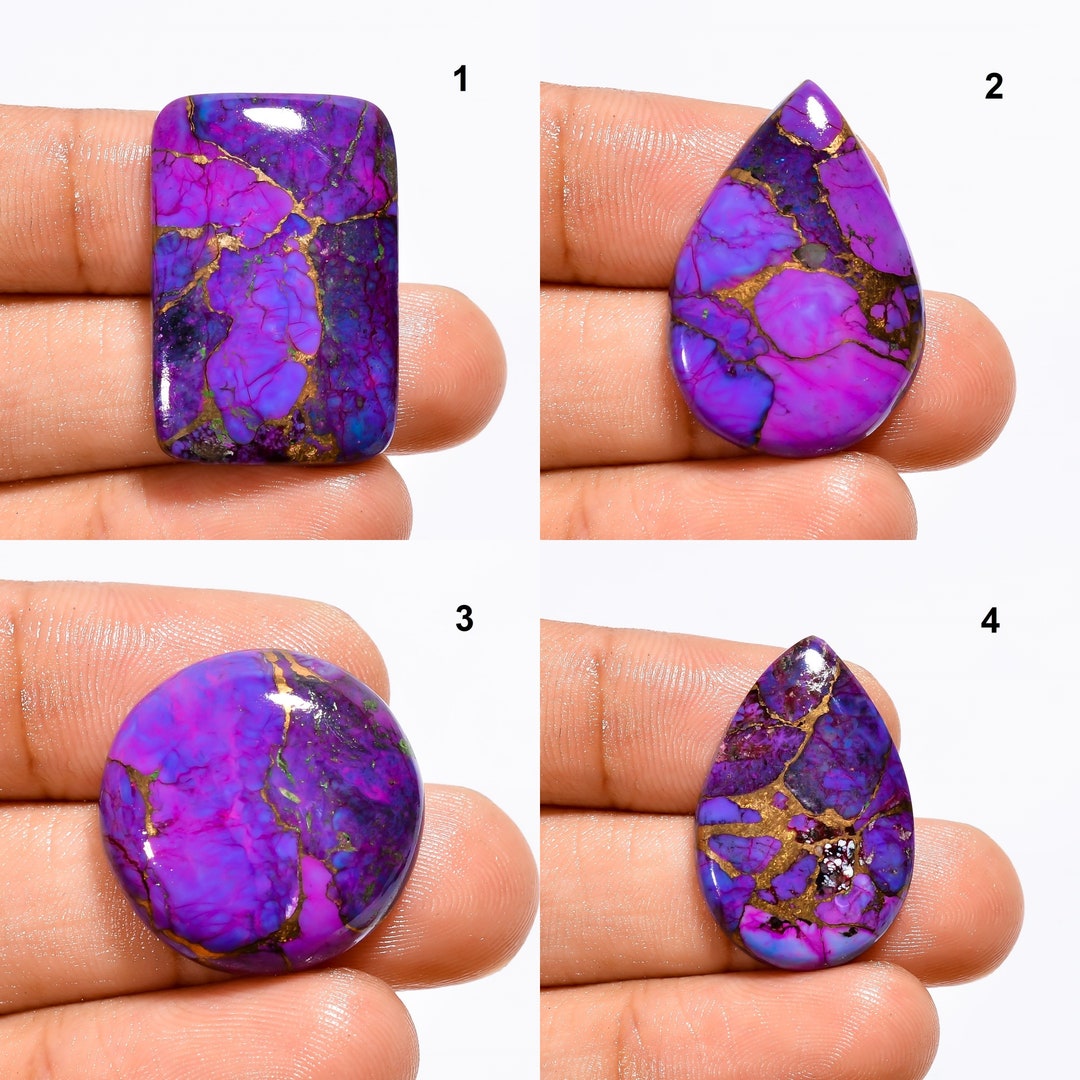 Purple Mojave Turquoise Cabochon Copper Mohave Turquoise Gemstone ...