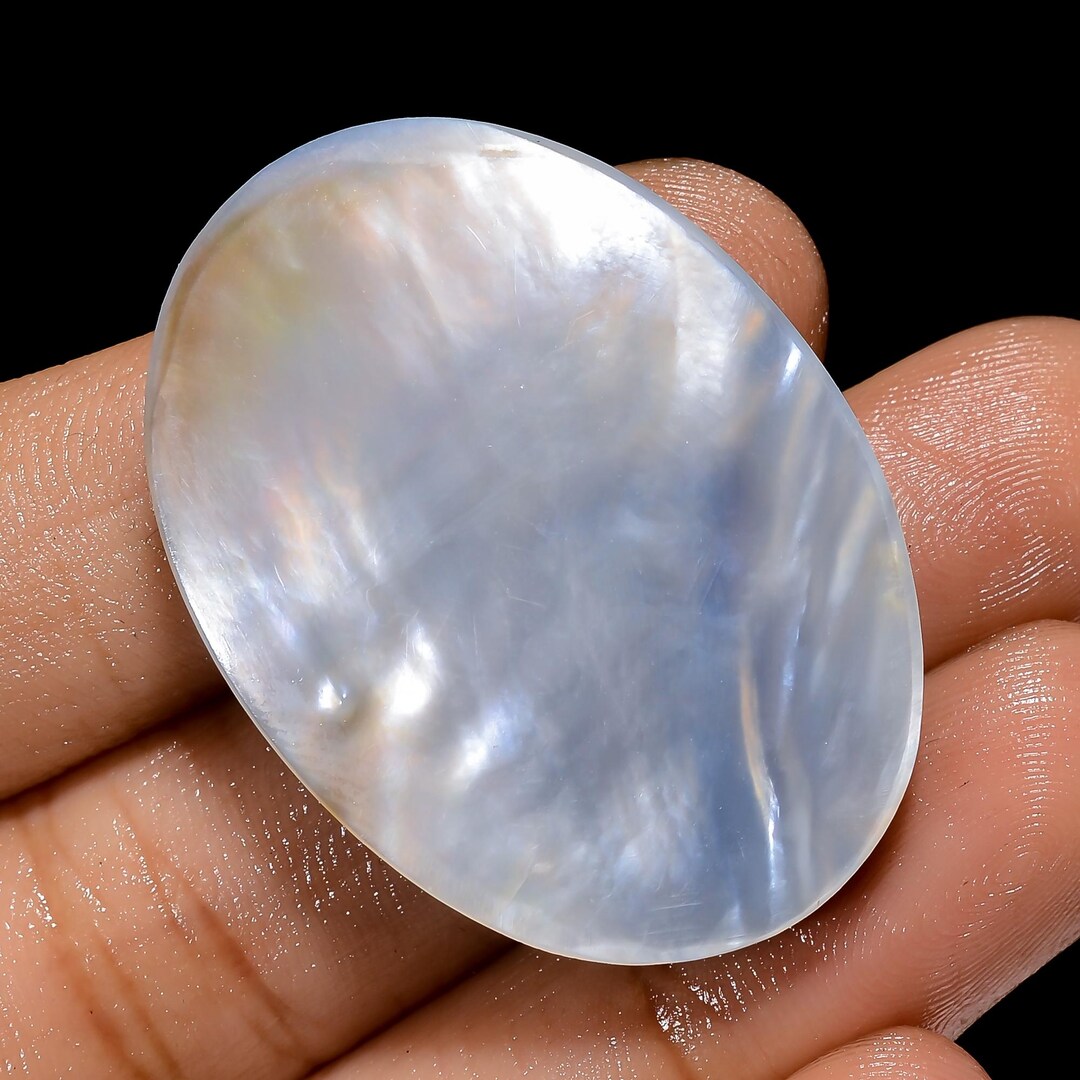 Natural White Mother of Pearl Shell Hand Cut Oval Shape Sea Shell ...