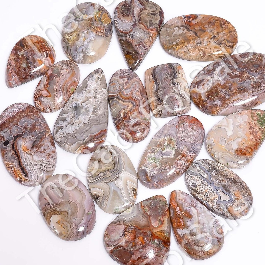 Genuine Crazy Lace Agate Cabochon , Wholesale Lace Agate Stone, Bulk ...