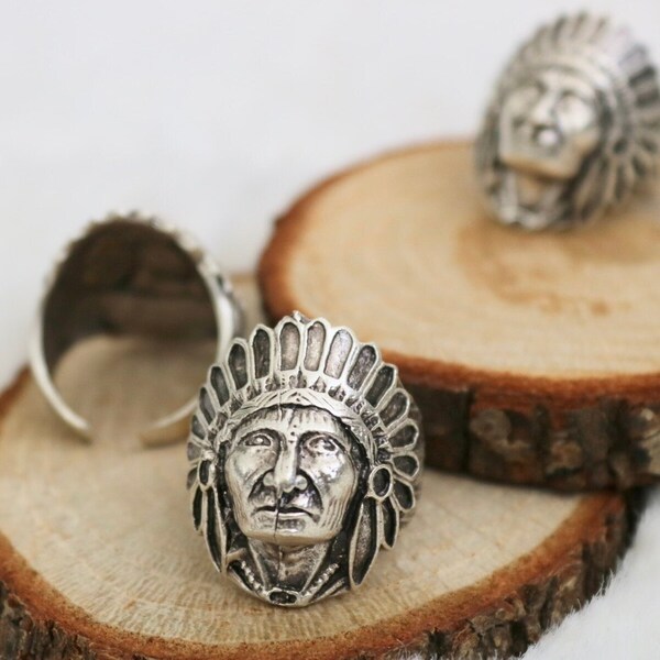 Indian Chief Ring - Etsy