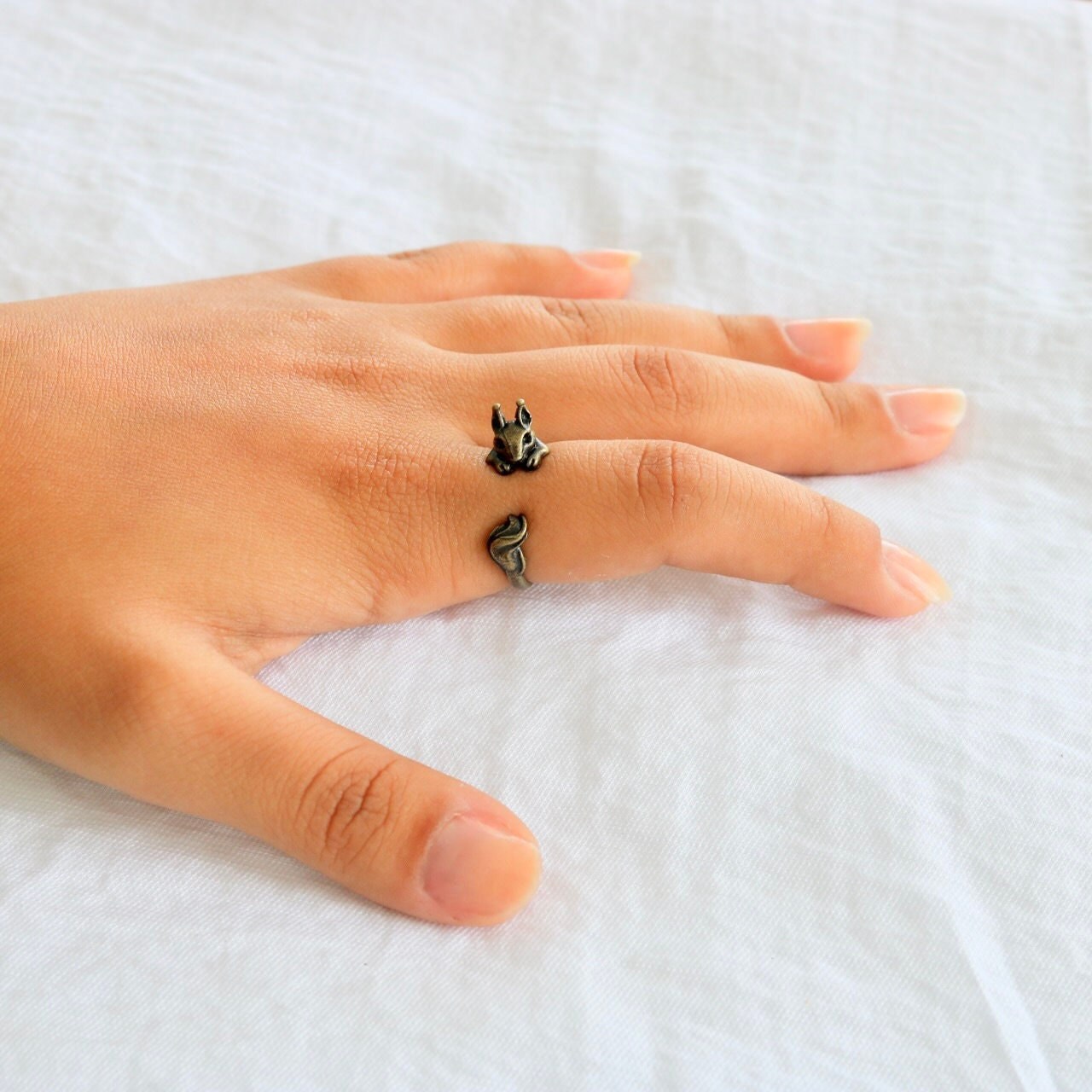 Squirrel Ring Squirrel Face Ring Little Squirrel Ring - Etsy