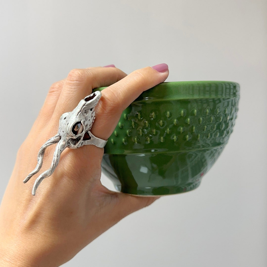 Deer Ring, Deer Head Ring, Long Statement Ring, Animal Ring, Rock Style ...