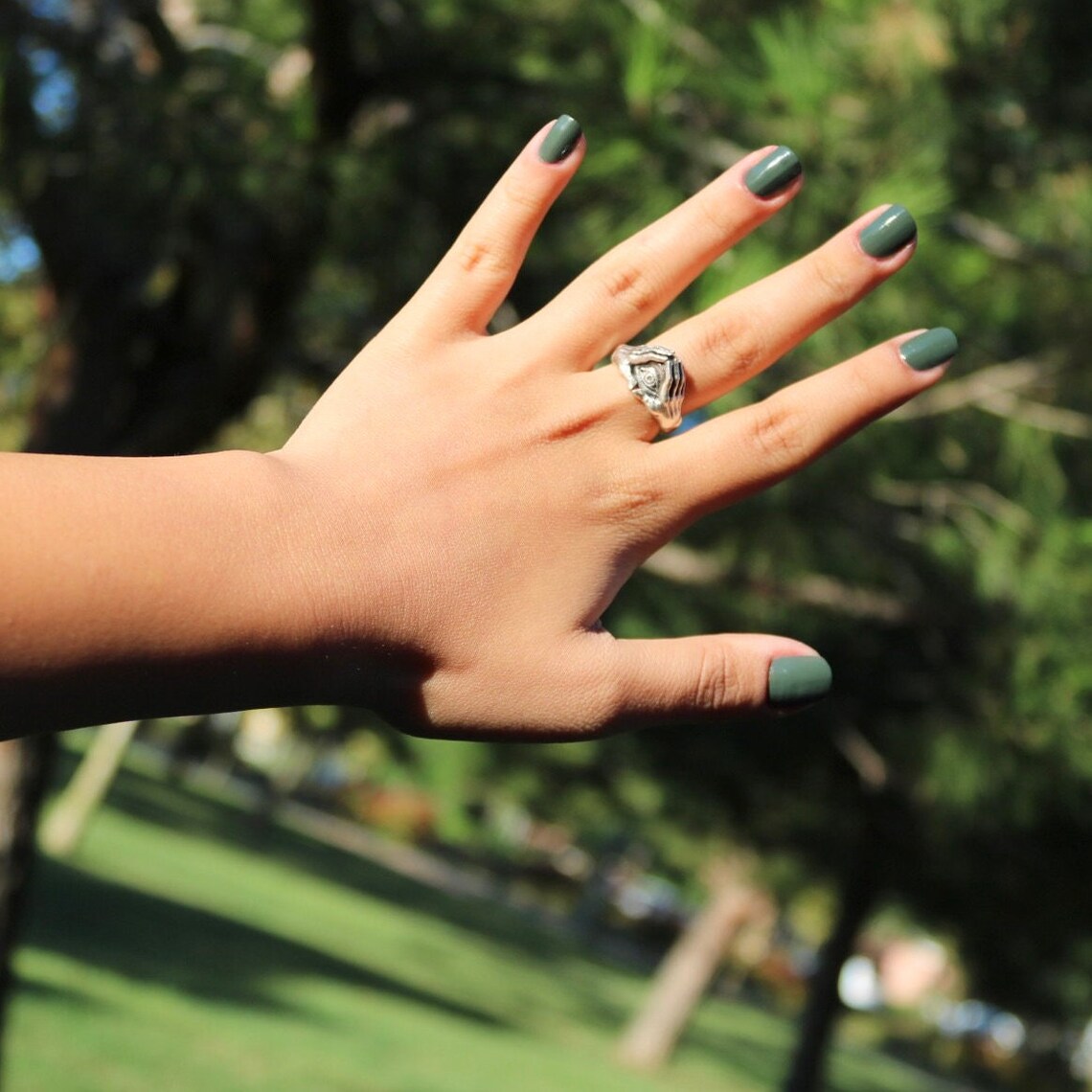 Eye Ring Signet Ring Eye and Hand Ring Antique Silver Evil - Etsy