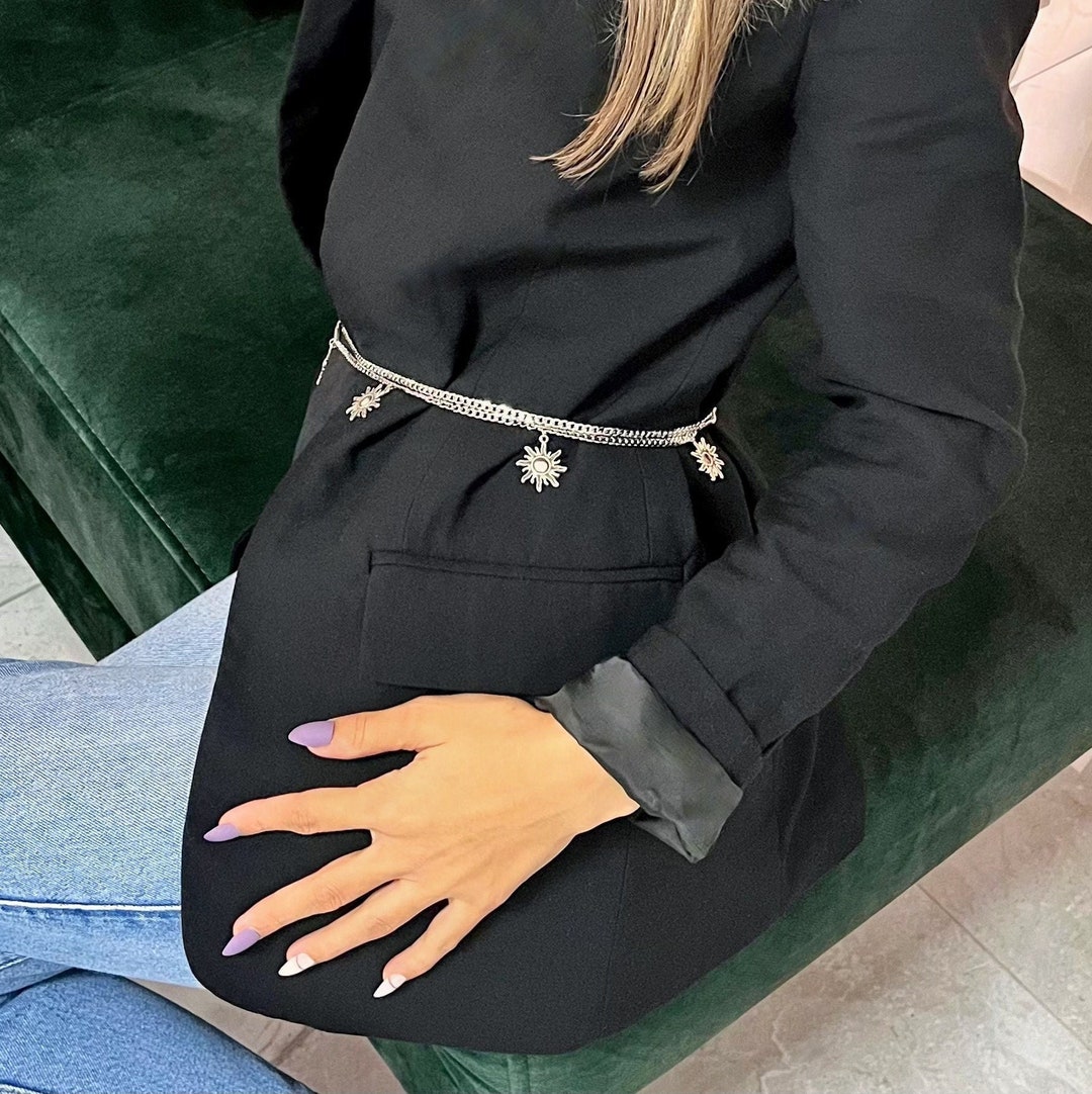 Metal Sun Belt, Chunky Belt Chain, Boho Style Belly Belt Chain ...