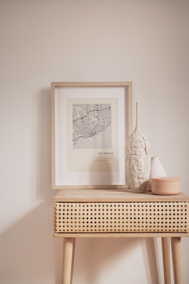 Toronto Map, Printable Wall Art, Map Printable, City Map Print, Toronto ...