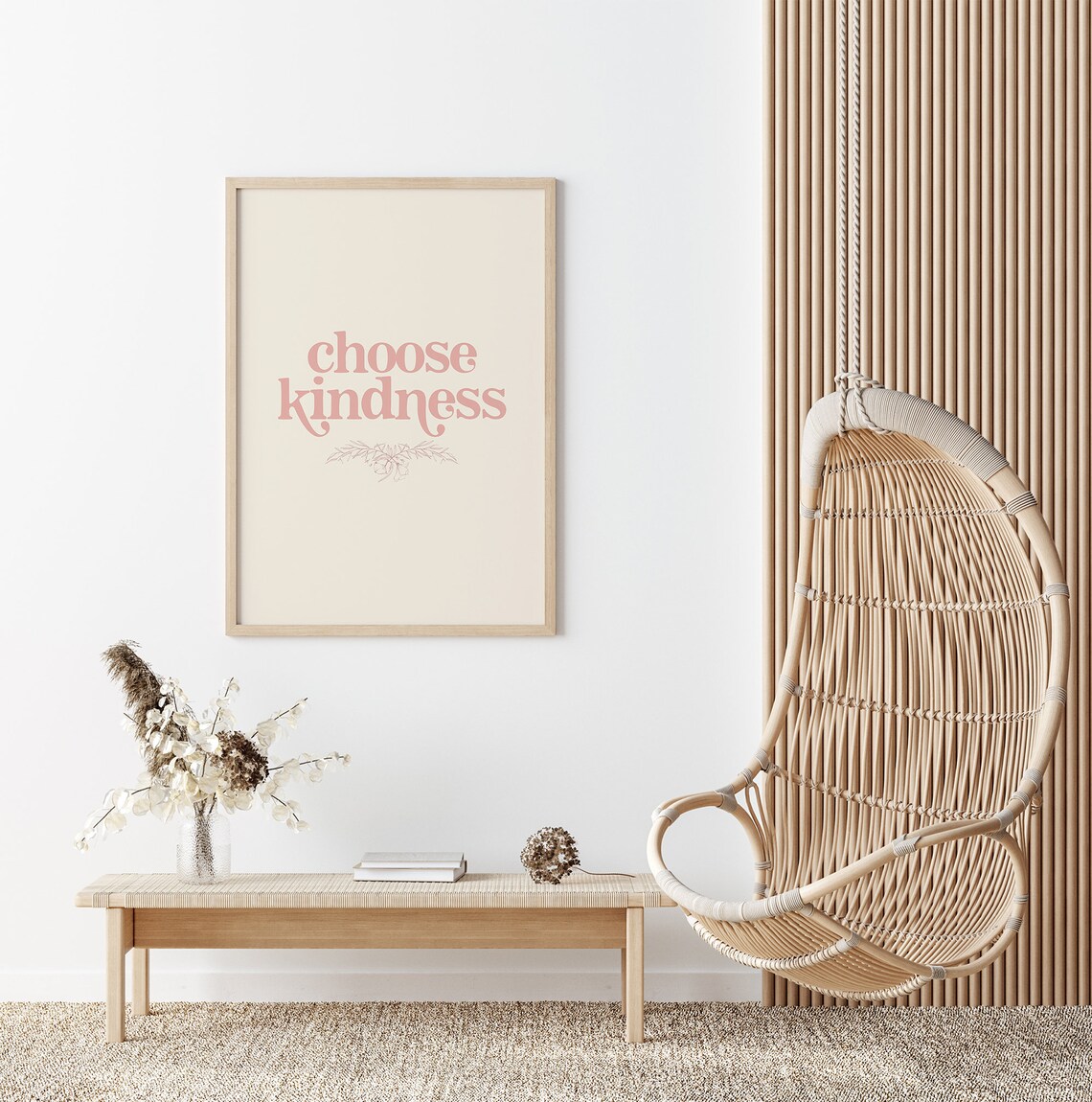 Choose Kindness, Printable Wall Art, Typography Print, Earth Tone Wall ...