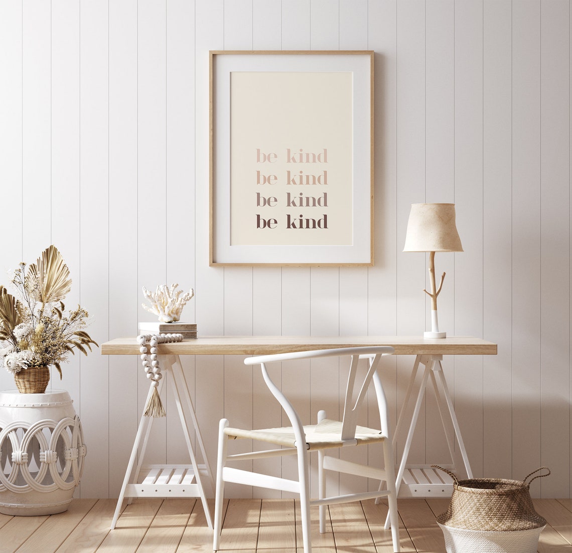Be Kind Printable Wall Art Typography Print Earth Tone Wall - Etsy