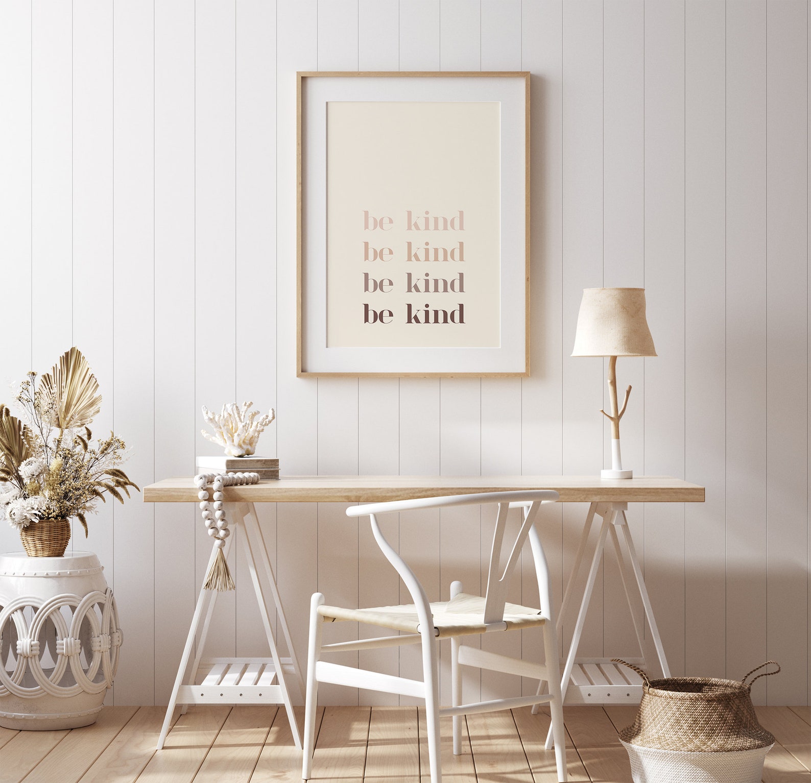 Be Kind Printable Wall Art Typography Print Earth Tone Wall - Etsy