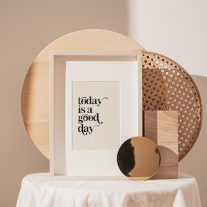 Today is A Good Day, Printable Wall Art, Typography Print, Earth Tone ...