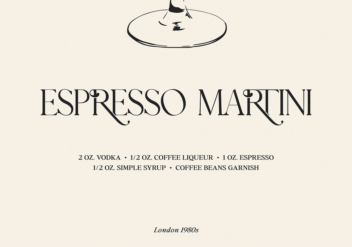 Espresso Martini Print, Bar Cart Print, Cocktail Poster, Cocktail ...