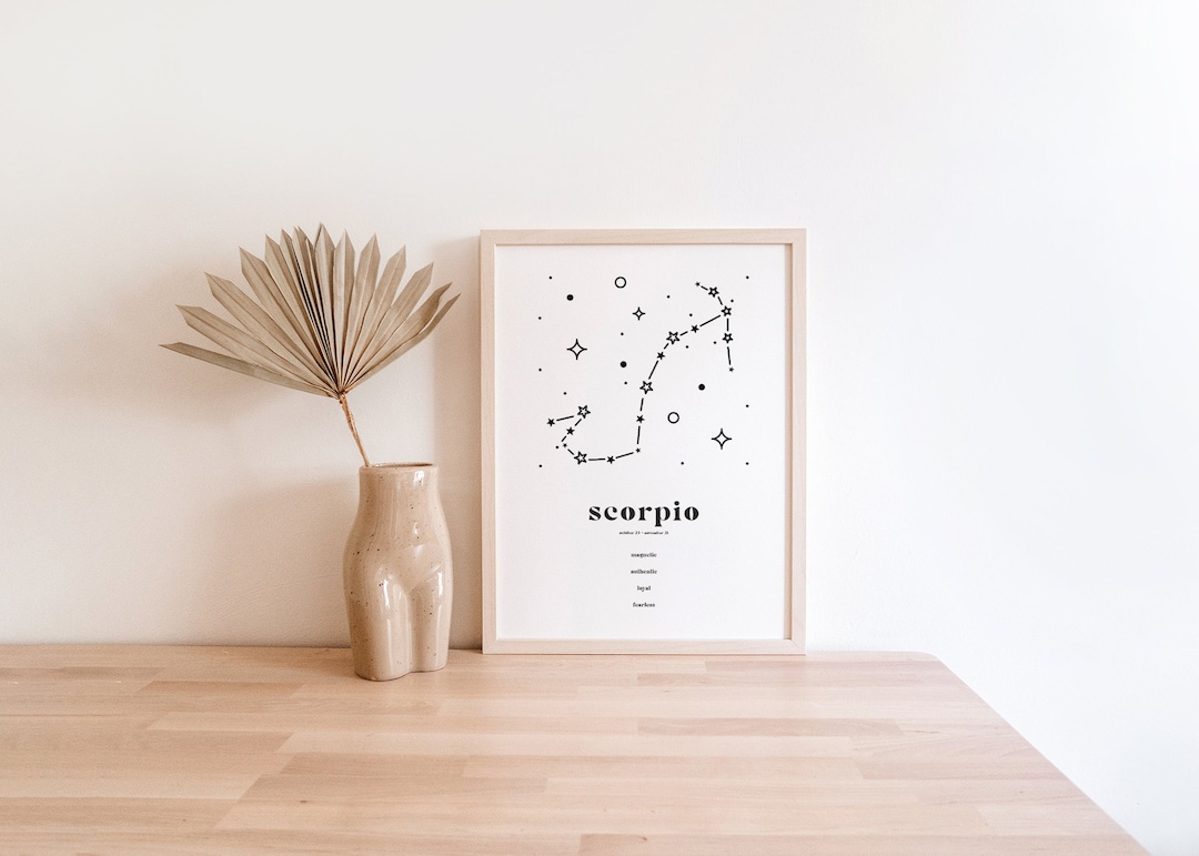 Scorpio Printable Wall Art, Astrology Print, Constellation Print ...