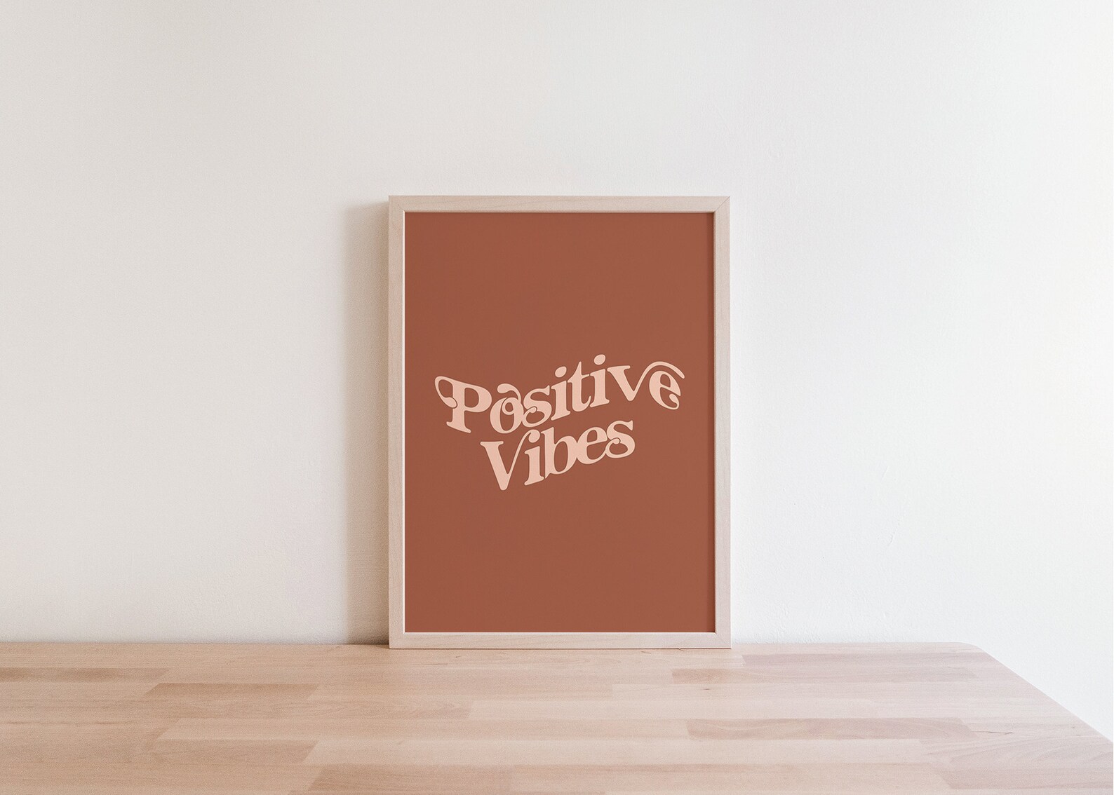Positive Vibes, Printable Wall Art, Typography Print, Earth Tone Wall ...