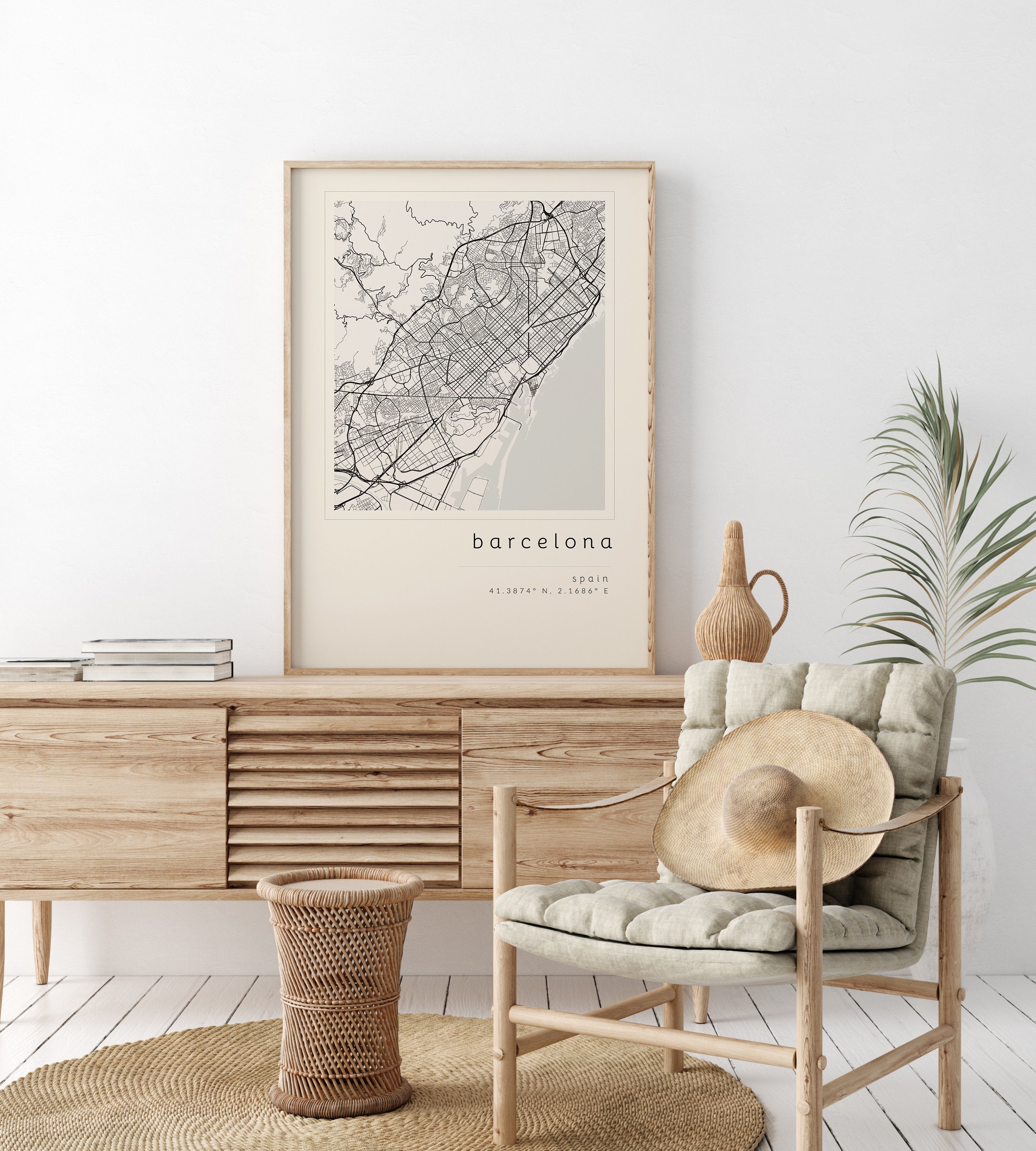 Barcelona Map, Printable Wall Art, Map Printable, City Map Print ...