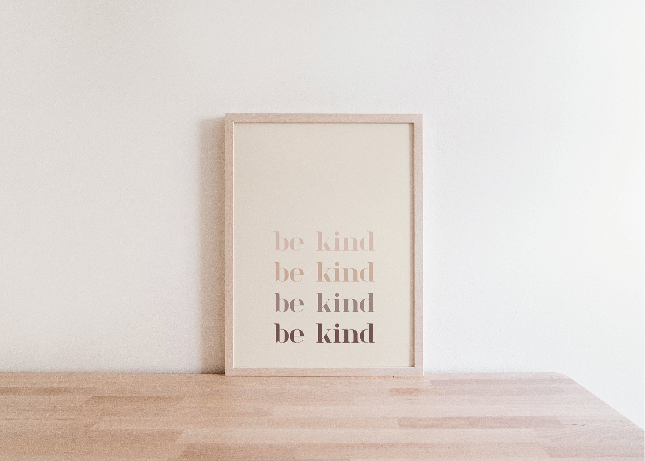 Be Kind Printable Wall Art Typography Print Earth Tone Wall - Etsy