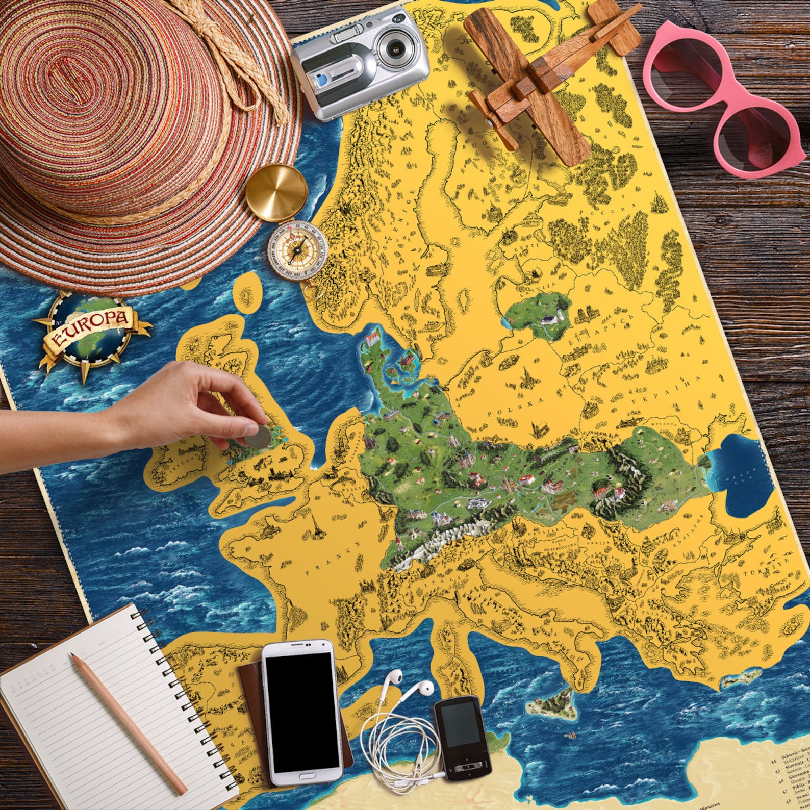 Scratch off Map Europe DELUXE XL Gold Version - Etsy