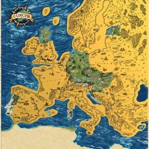 Scratch off Map Europe DELUXE XL Gold Version - Etsy