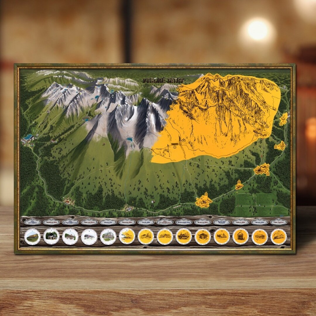 Scratch off Map the High Tatras DELUXE XL Summer Version - Etsy